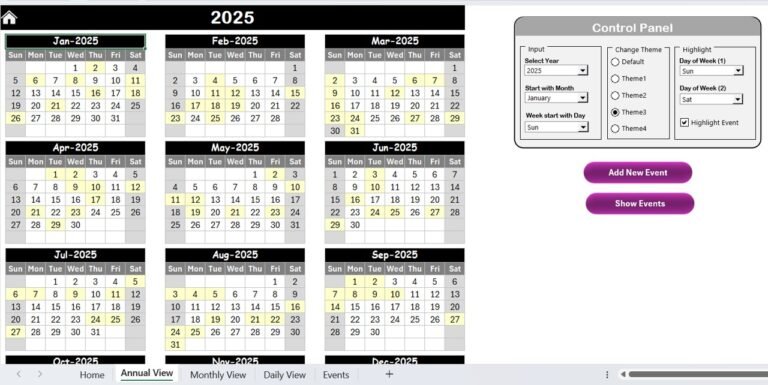 Corporate Social Responsibility Calendar in Excel - Next Gen Templates