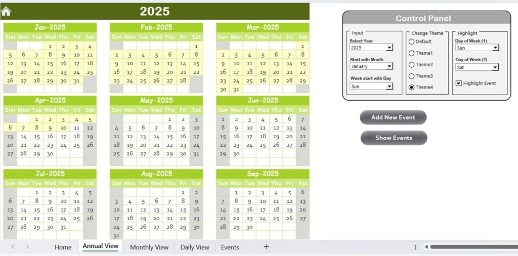 Digital Advertising Calendar in Excel - Next Gen Templates
