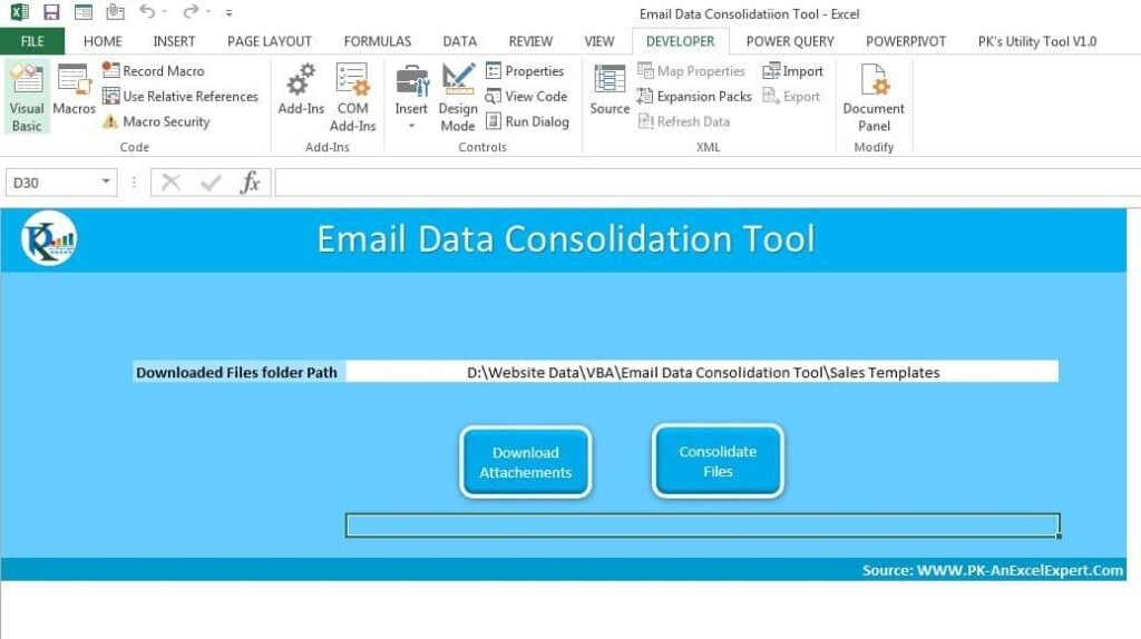 Email Data Consolidation Tool in Excel - Next Gen Templates