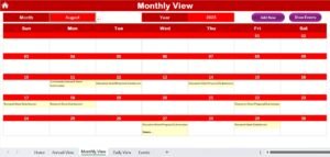 Grant Proposal Submission Calendar in Excel - Next Gen Templates