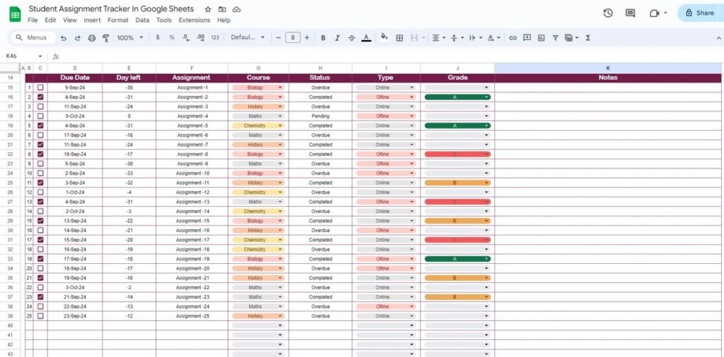 Student Assignment Tracker in Google Sheets: Your Ultimate Guide - Next ... Student Assignment Tracker in Google Sheets: Your Ultimate Guide - Next ...