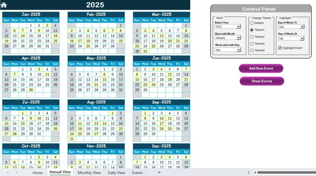 Academic Year Calendar in Excel - Next Gen Templates