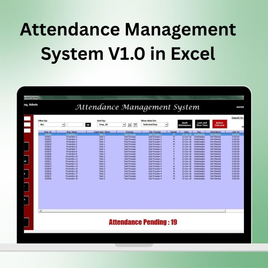 Attendance Management System – Lite - Next Gen Templates