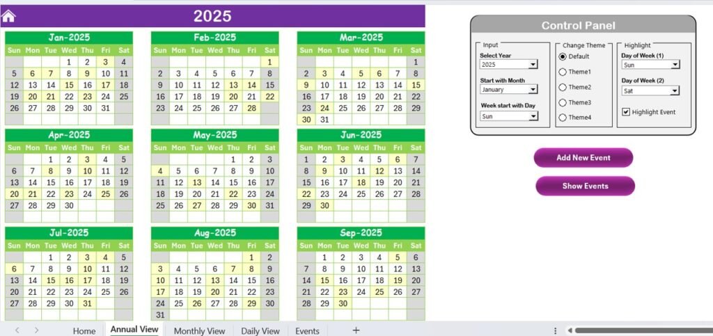Budget Planning Calendar in Excel - Next Gen Templates