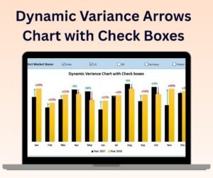 Dynamic Variance Arrows Chart with Check Boxes - Next Gen Templates