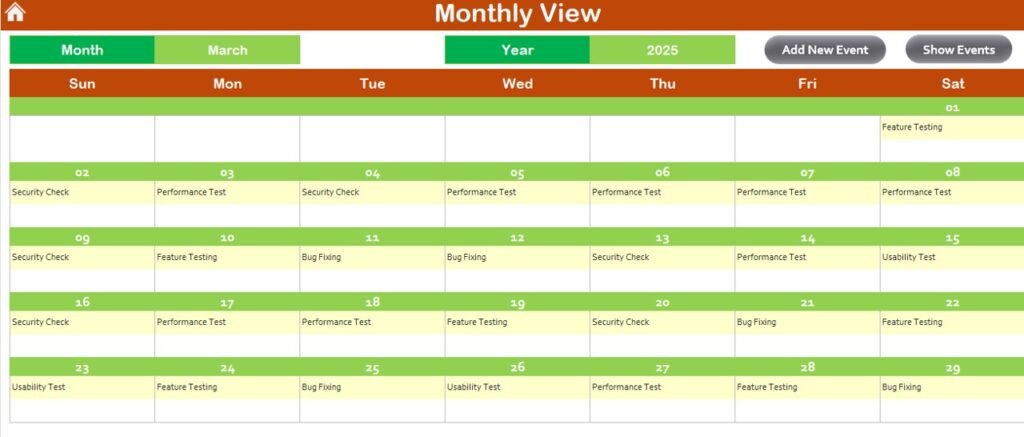 E-learning Course Calendar in Excel - Next Gen Templates