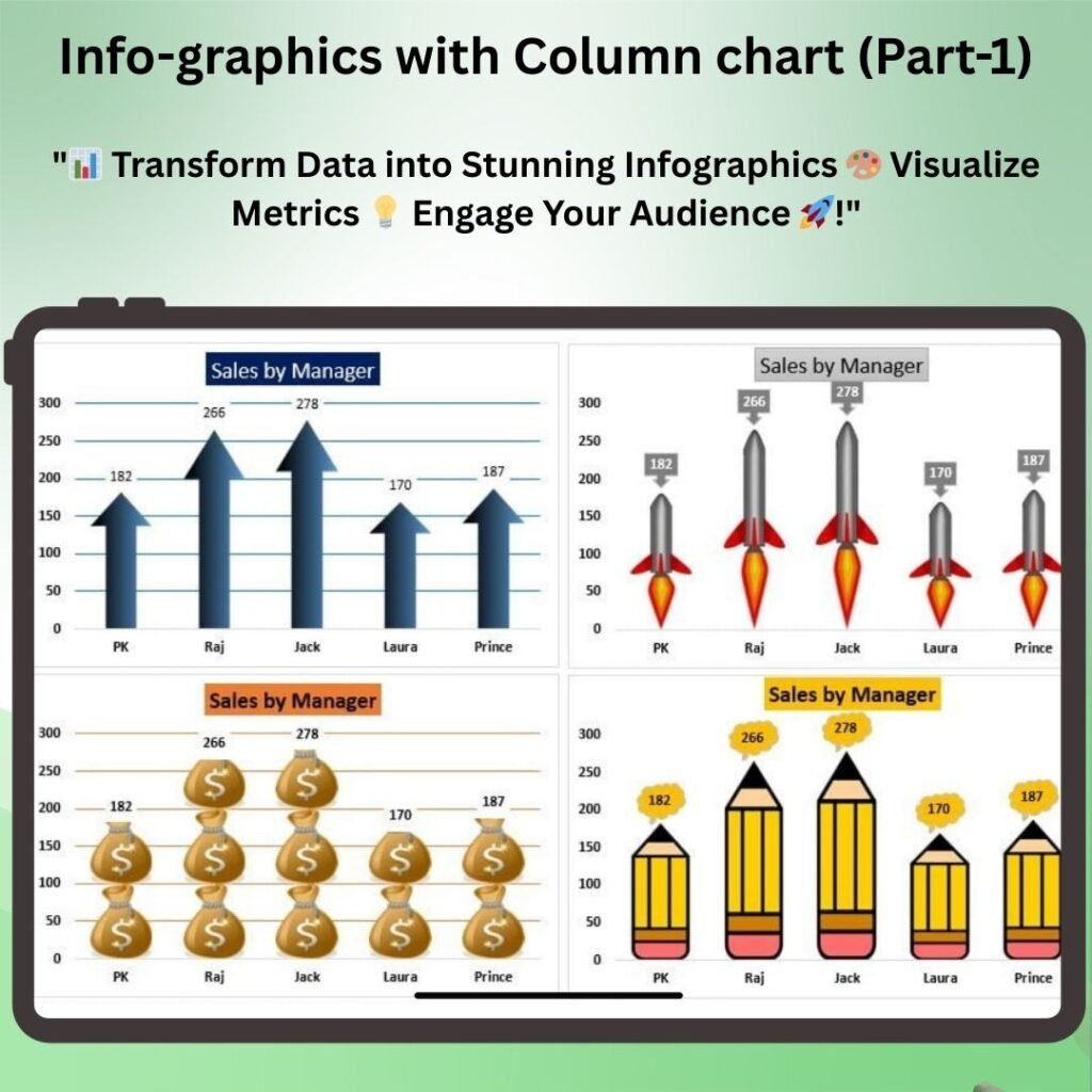 Info-graphics with Column chart (Part-2) - Next Gen Templates