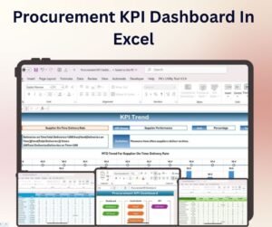 Procurement KPI Dashboard In Excel - Next Gen Templates