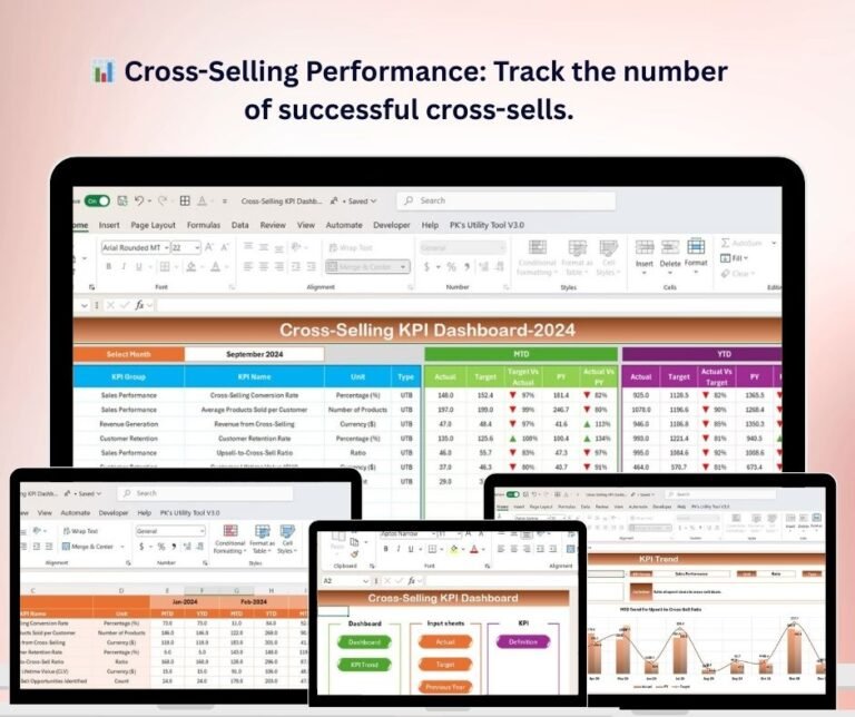 Cross-Selling KPI Dashboard in Excel - Next Gen Templates