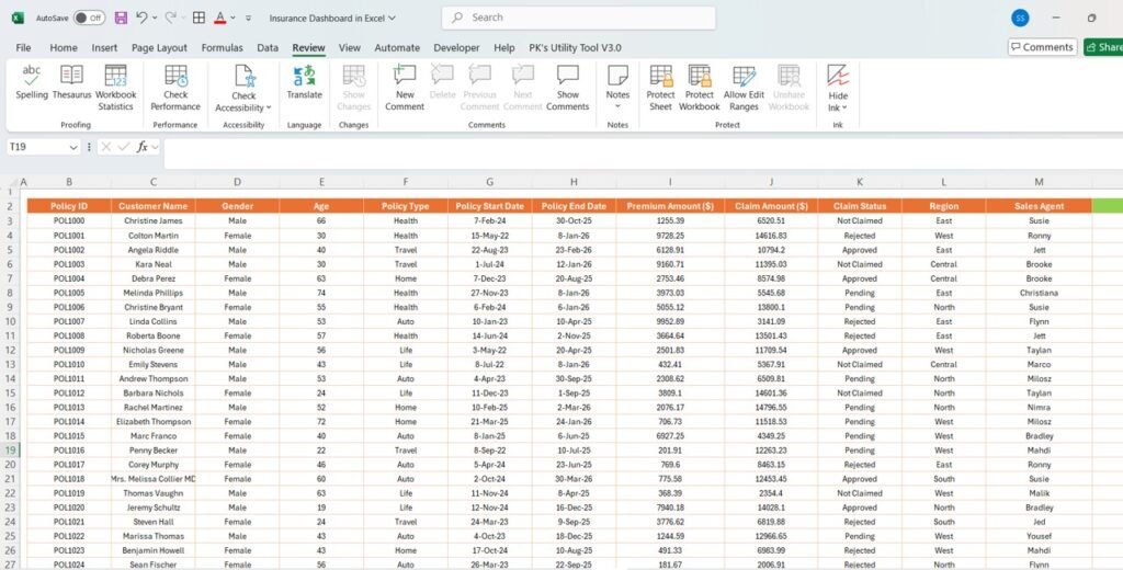 Insurance Dashboard in Excel - Next Gen Templates