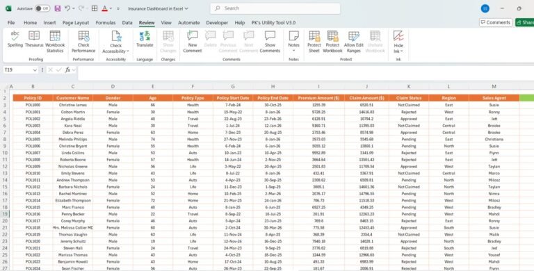 Insurance Dashboard in Excel - Next Gen Templates