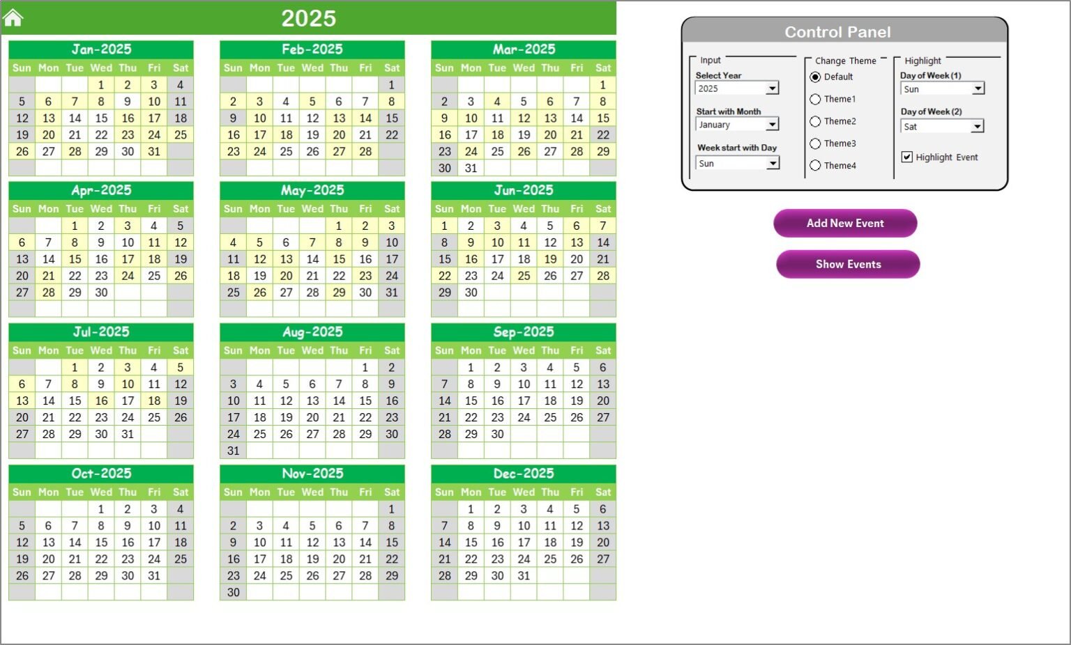 Quality Control Remote Work Calendar in Excel - Next Gen Templates