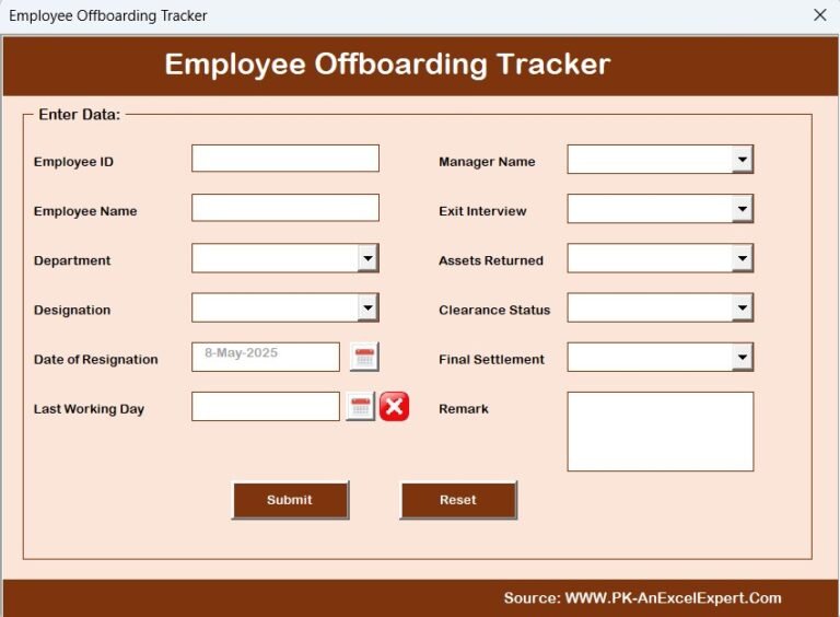 Employee Offboarding Tracker in Excel - Next Gen Templates
