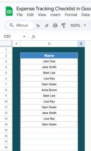Expense Tracking Checklist in Google Sheets - Next Gen Templates