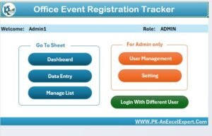 Office Event Registration Tracker in Excel - Next Gen Templates