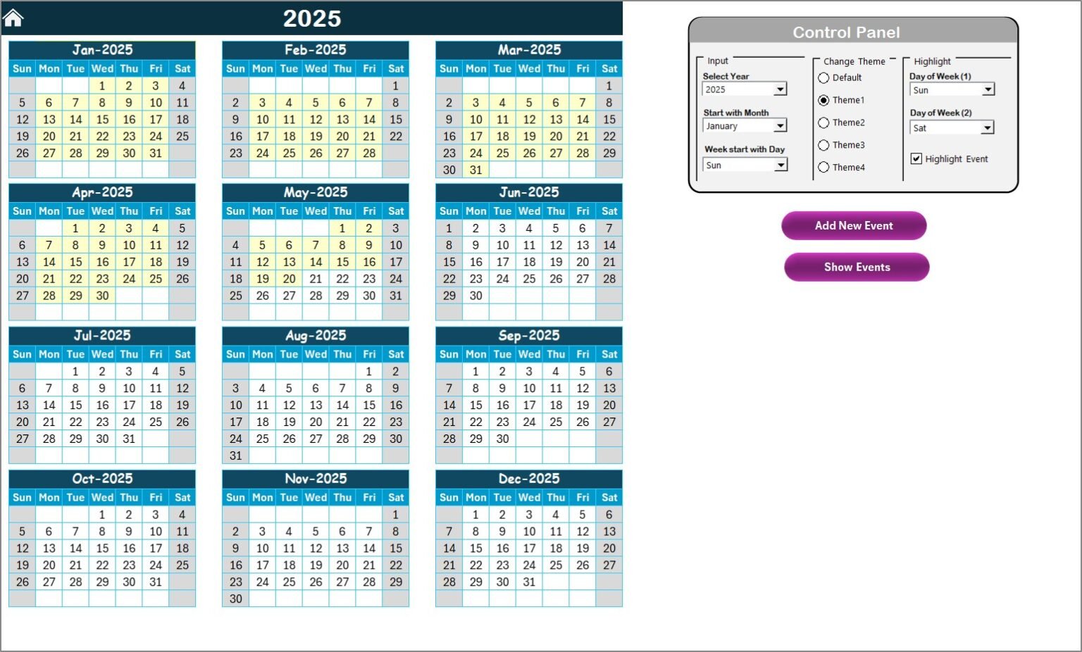 Technology Operations AI Implementation Calendar in Excel - Next Gen ...