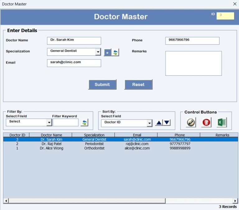 Dental Clinic Management System V1.0 - Next Gen Templates