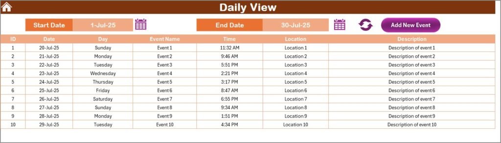 Education Quality Control Supply Chain Resilience Calendar in Excel ...