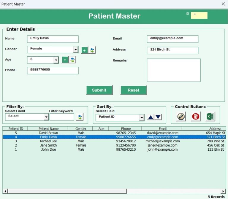 Pediatric Clinic Management System V1.0 - Next Gen Templates