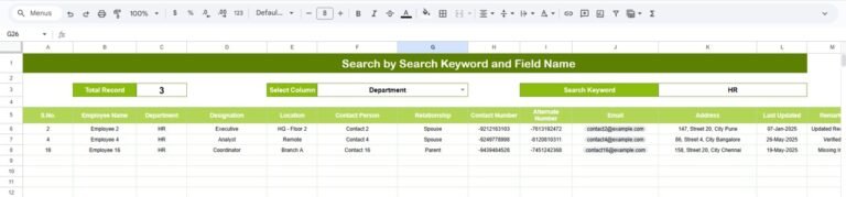 Office Emergency Contact Tracker In Google Sheets Next Gen Templates