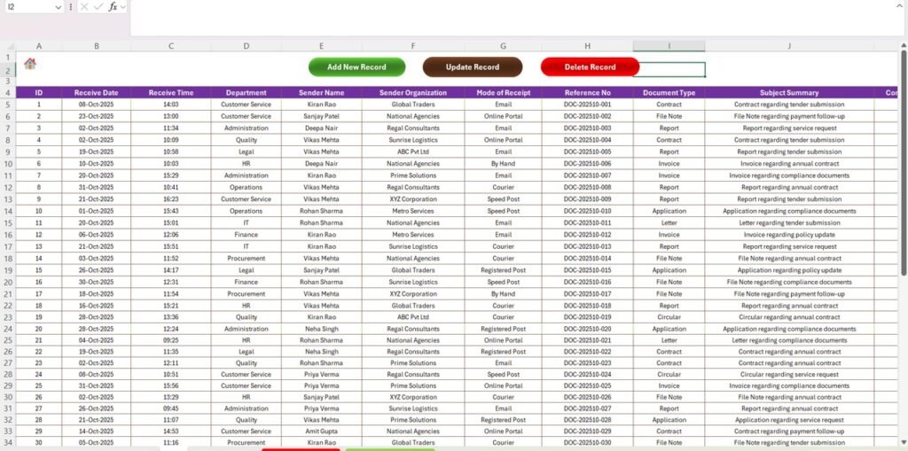 Document Receiving Log Tracker in Excel - Next Gen Templates
