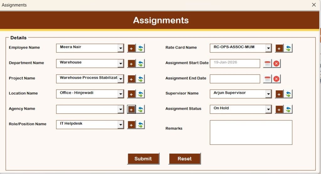 Contract Employee Management System V1.0 - Next Gen Templates