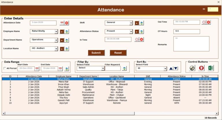 Contract Employee Management System V1.0 - Next Gen Templates