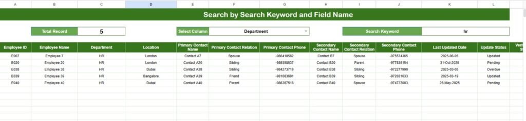 Employee Emergency Contact Update Tracker in Google Sheets - Next Gen ...