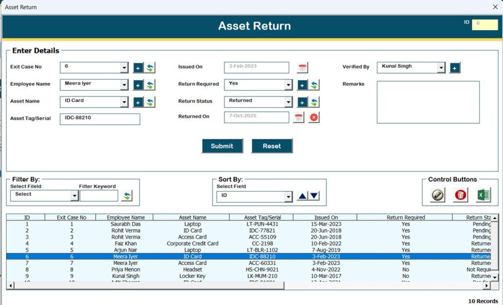 Employee Exit Management System V1.0 - Next Gen Templates
