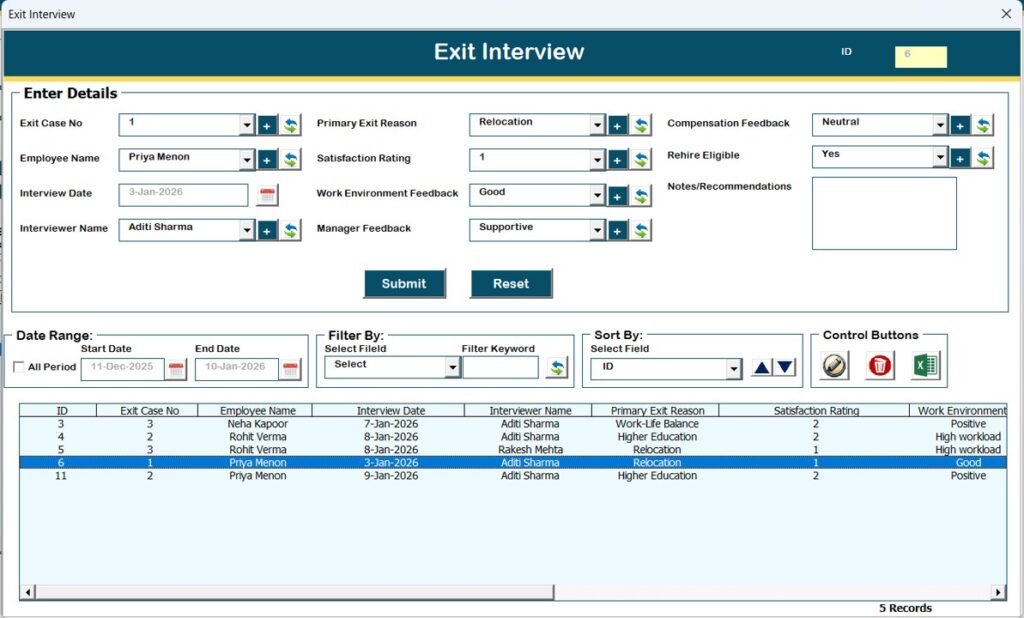 Employee Exit Management System V1.0 - Next Gen Templates