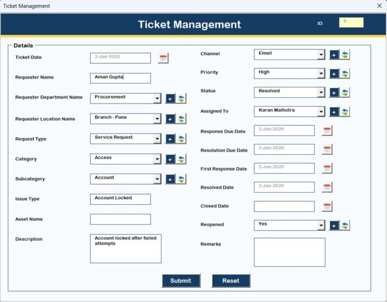 IT Helpdesk Ticket Management System V1.0 - Next Gen Templates