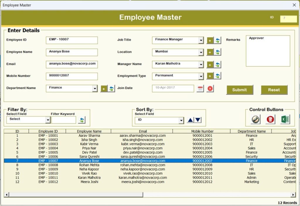 Leave Balance Adjustment Management System V1.0 - Next Gen Templates