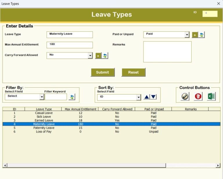 Leave Balance Adjustment Management System V1.0 - Next Gen Templates