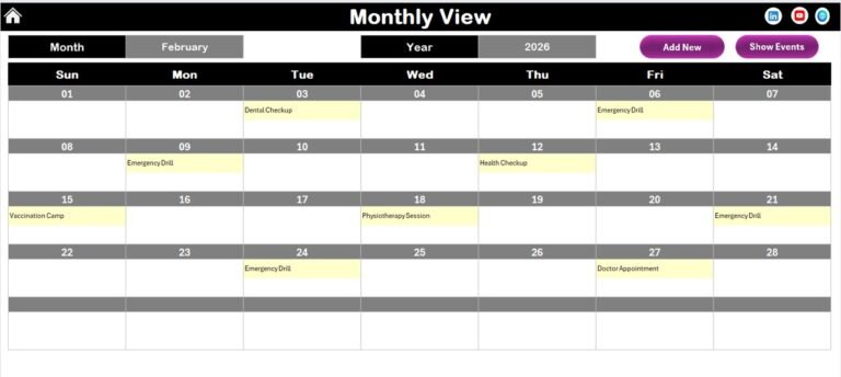 Healthcare Scheduling Calendar in Excel - Next Gen Templates