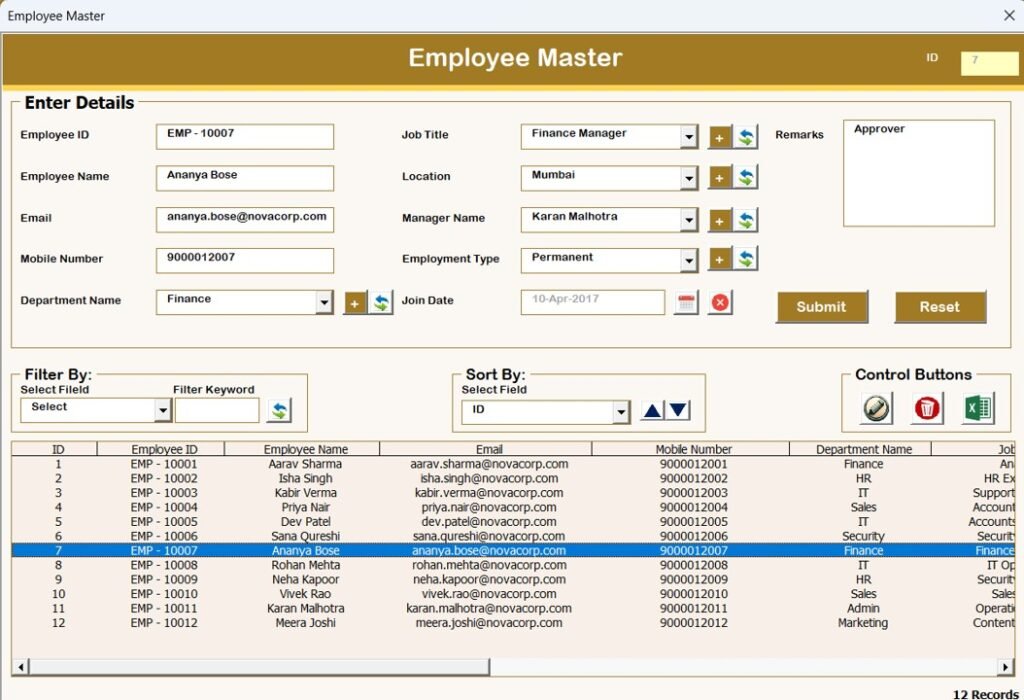 Leave Application Management System V1.0 - Next Gen Templates