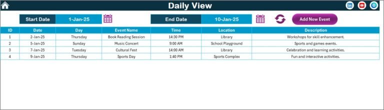 Retail Event Calendar in Excel - Next Gen Templates