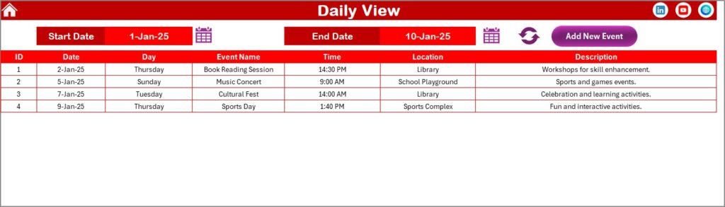 Retail Maintenance Calendar in Excel - Next Gen Templates