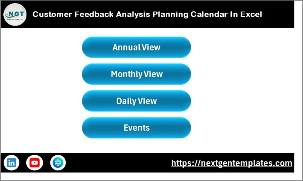 Customer Feedback Analysis Planning Calendar In Excel - Next Gen Templates