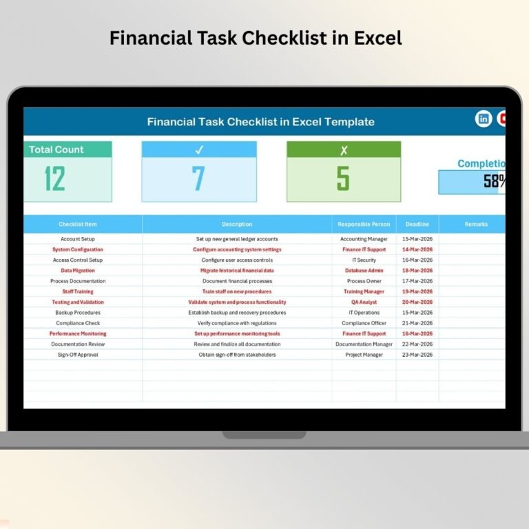 Annual Financial Review Checklist Template in Excel - Next Gen Templates