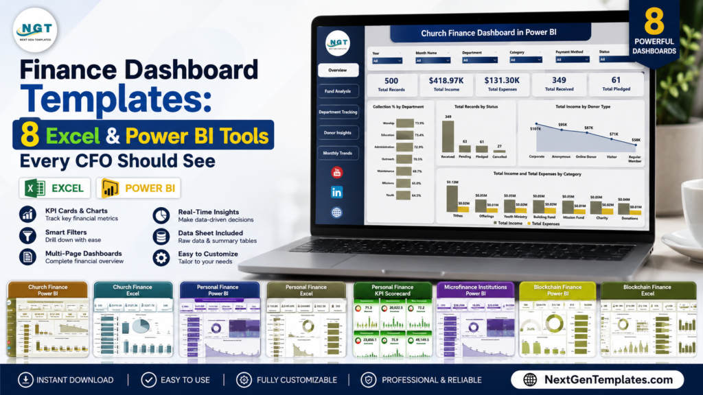 Finance Dashboard Templates: 8 Excel & Power BI Tools Every CFO Should ...